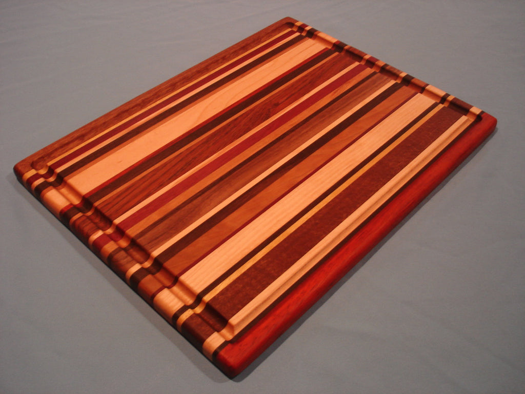 Lucky Stripes Collection Large Cutting Board - Random Hardwoods ...